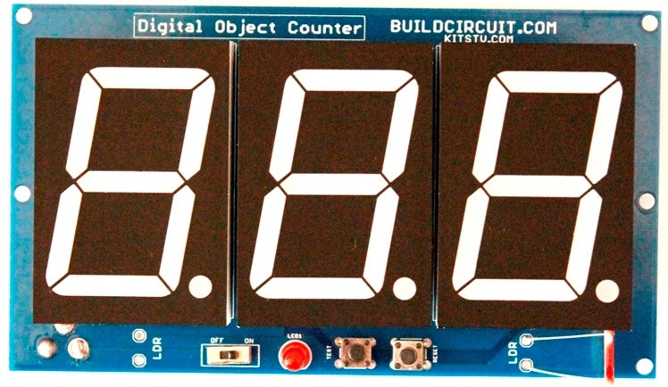 18 Photoresistor And Laser Operated Medium Digital Objects Counter