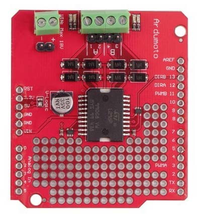 Ardumoto- Arduino motor driver shield– BUILDCIRCUITS