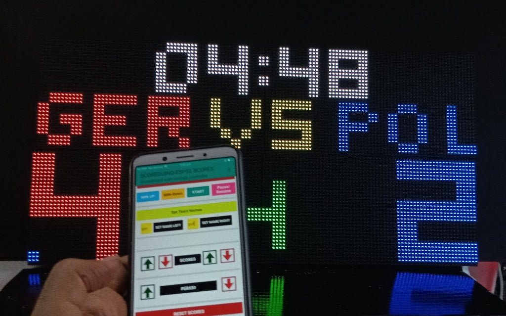 RGB LED Matrix ESP32 Wi-Fi Scoreboards– BUILDCIRCUITS