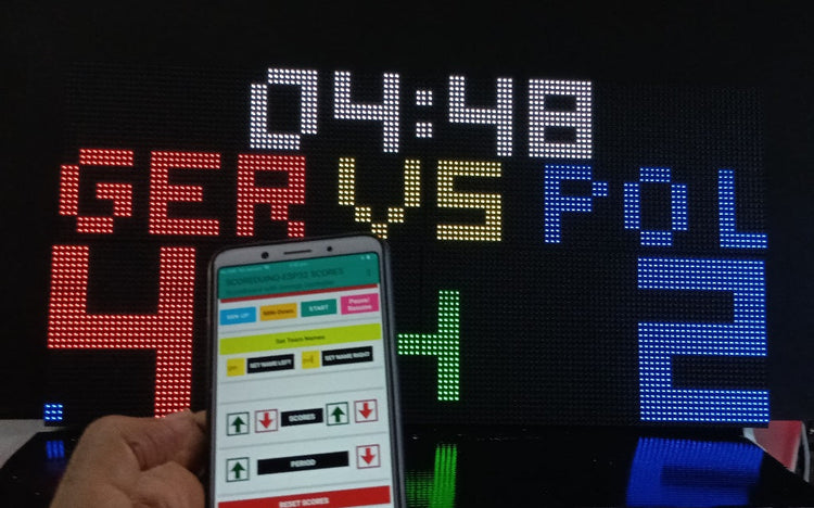 RGB LED Matrix ESP32 Wi-Fi Scoreboards– BUILDCIRCUITS