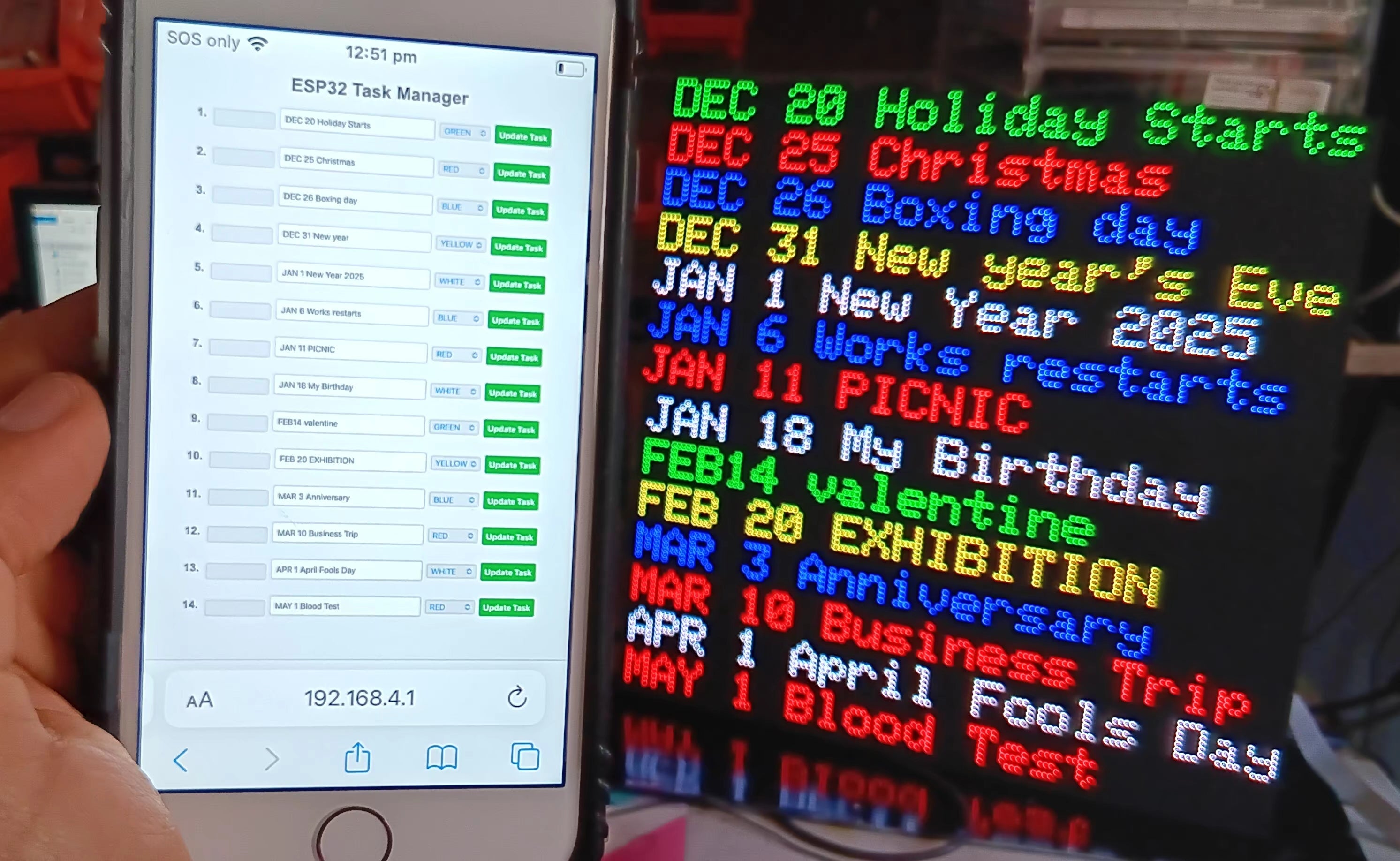 DIY ESP32-Powered RGB Digital Notice Board for Schools – Customizable ...
