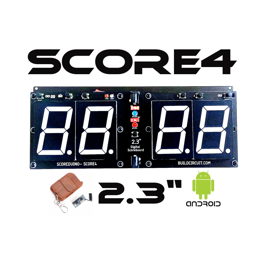 2.3 inches SCORE4- Digital Scoreboard with 2.3″ displays– BUILDCIRCUITS