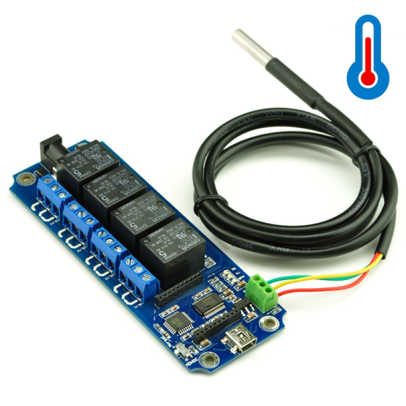 TOSR04-T - 4 Channel USB/Wireless 5V Relay Module with DS18B20 ...
