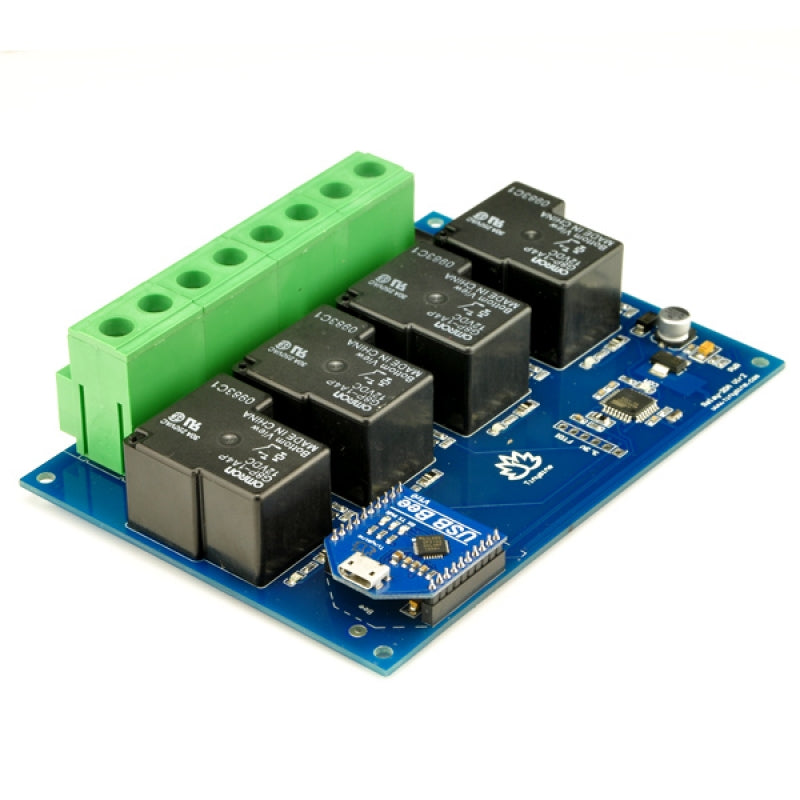 TSRU430- 4 Channel 30A USB Relay Board– BUILDCIRCUITS